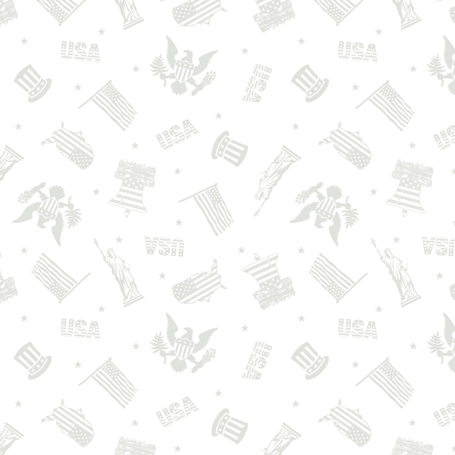 Patriotic Toss White on White - 39204-100 – The Sewing House, Inc