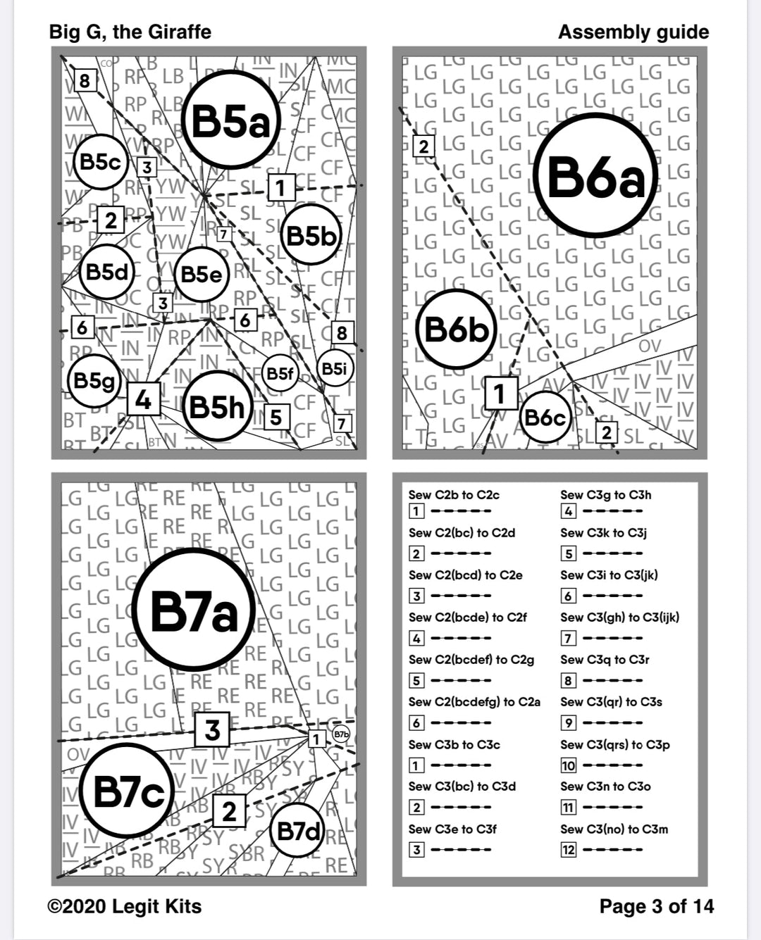 Big G the Giraffe Pattern – The Sewing House, Inc