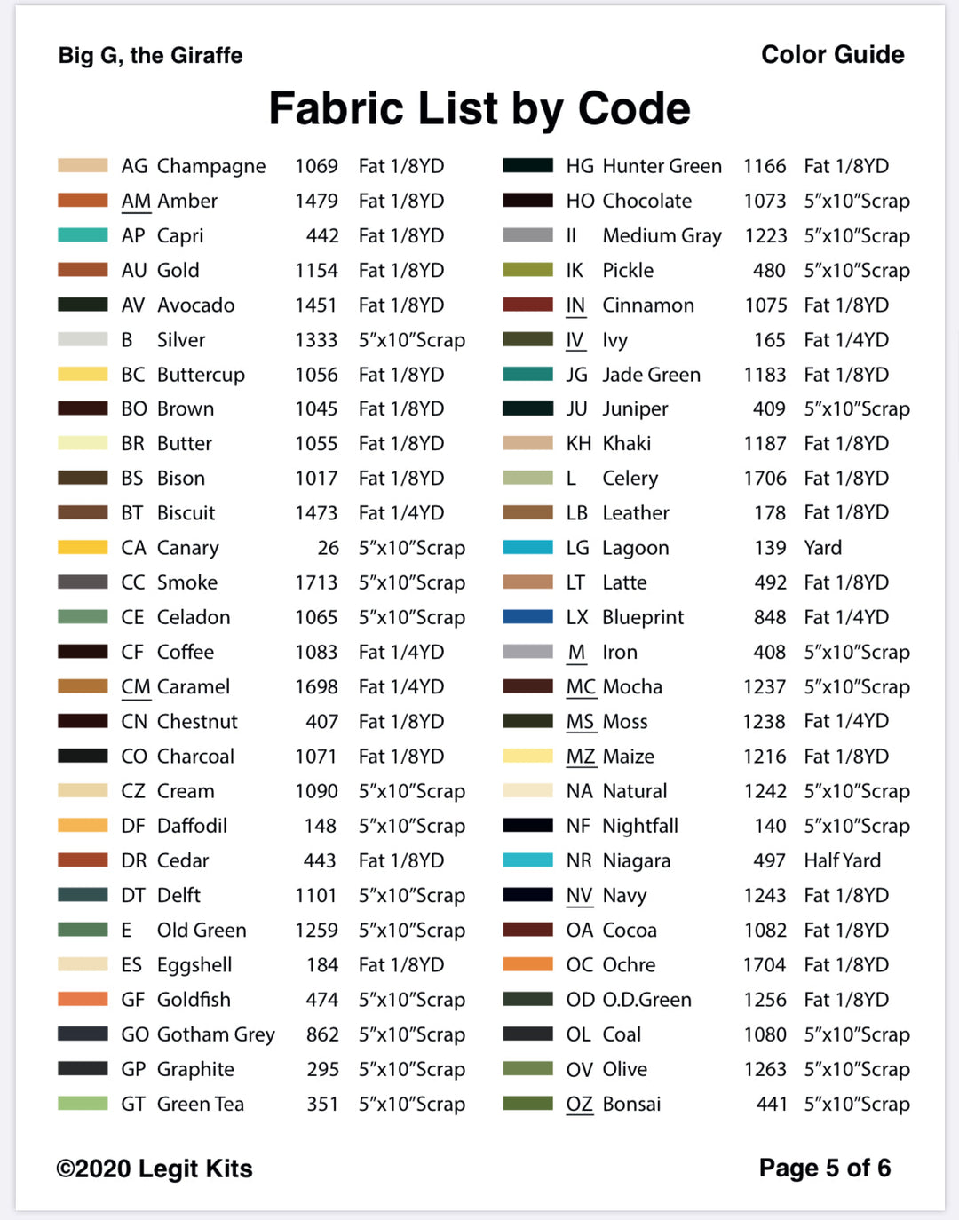 Big G the Giraffe Pattern – The Sewing House, Inc