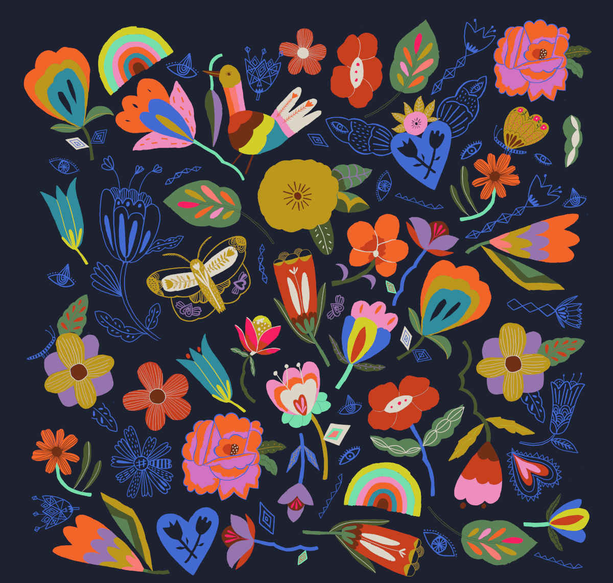 Harmony - Blue Magic - Panel - PWCG001.Panel – The Sewing House, Inc