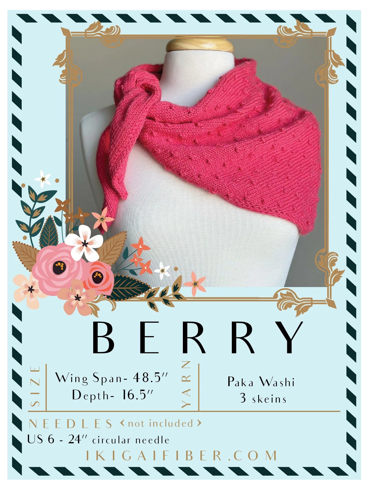 Berry Shawl Knitting Kit – The Sewing House, Inc