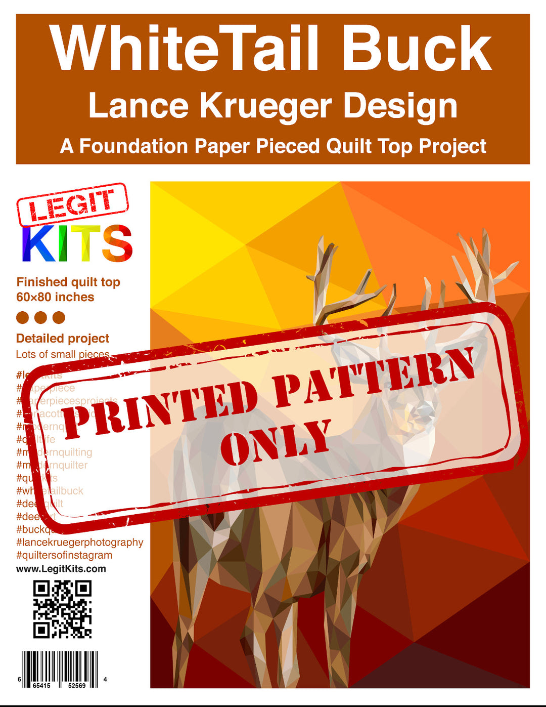 White Tail Buck Pattern – The Sewing House, Inc