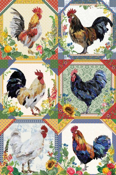 Emily Taylor Petit Rouge Roosters Pattern - Collage Quilter – The ...